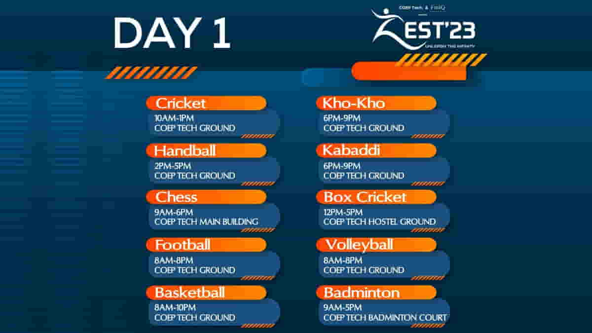COEP Announces the Day 1 Schedule of the Zest 2023 Festival - Unleash ...