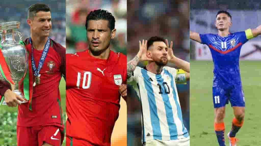 Top 5 footballers with the most international goals