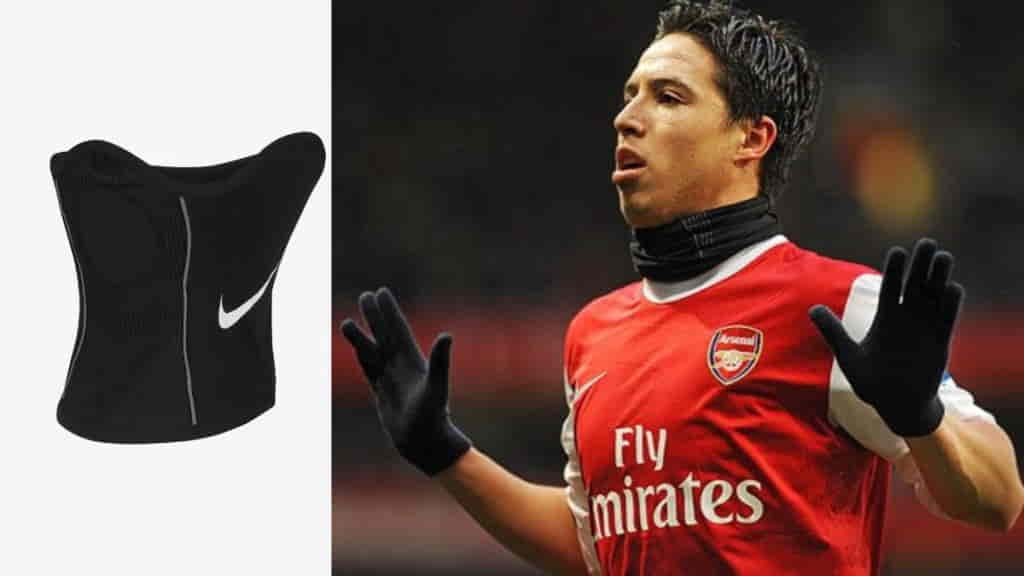 Why were footballers banned from wearing snoods in football?